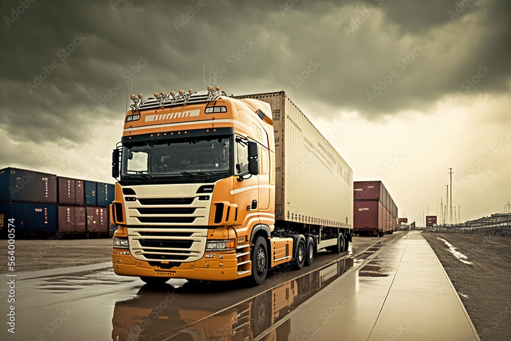 Mighty Logistics: Bold and Powerful Big Truck Background Image Perfect ...
