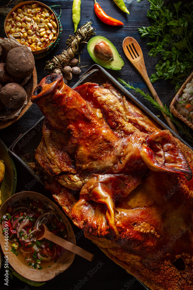 Chancho hornado ecuatoriano Stock Photo | Adobe Stock