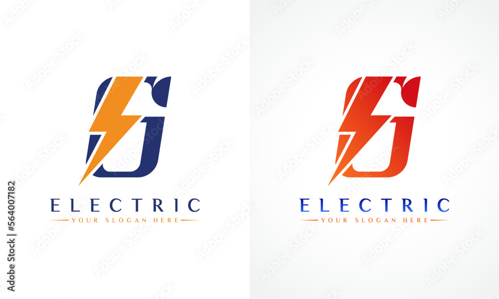 G Letter Logo With Lightning Thunder Bolt Vector Design. Electric Bolt ...