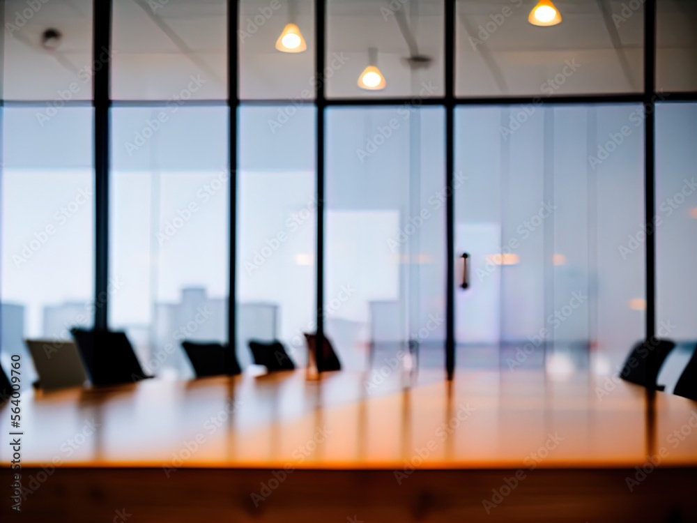 Blurred office background. Warm tones. Bokeh. DoF. Stock Illustration ...