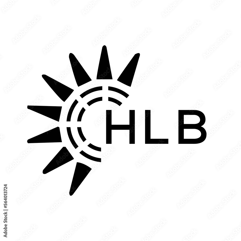 HLB letter logo. HLB image on white background and black letter. HLB ...