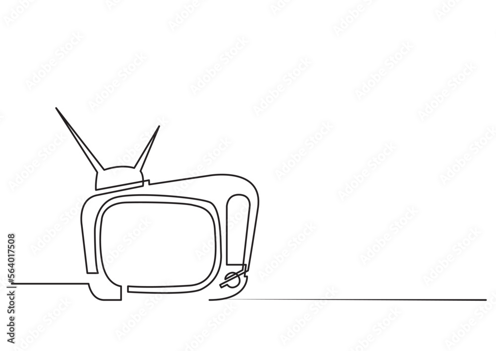 continuous line drawing vector illustration with FULLY EDITABLE STROKE ...