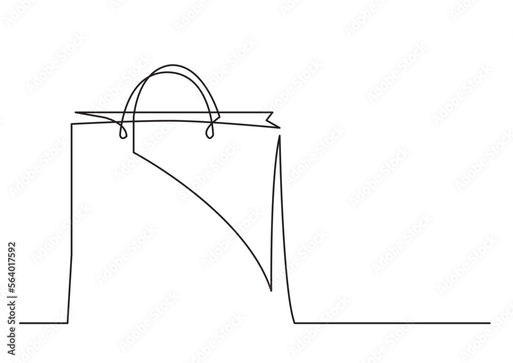 continuous line drawing vector illustration with FULLY EDITABLE STROKE ...