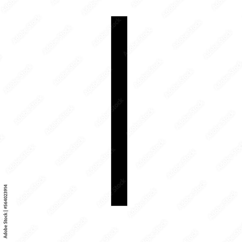 Heavy solid vertical line icon Stock Vector | Adobe Stock