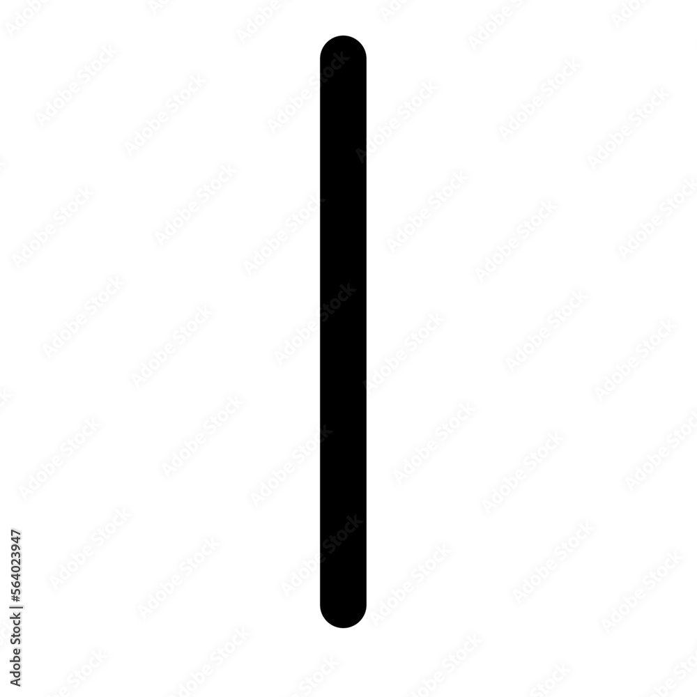 Thick rounded vertical line icon Stock Vector | Adobe Stock