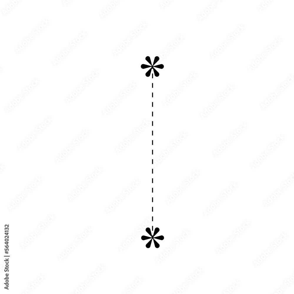 Black vertical line with geometric shapes Stock Vector | Adobe Stock