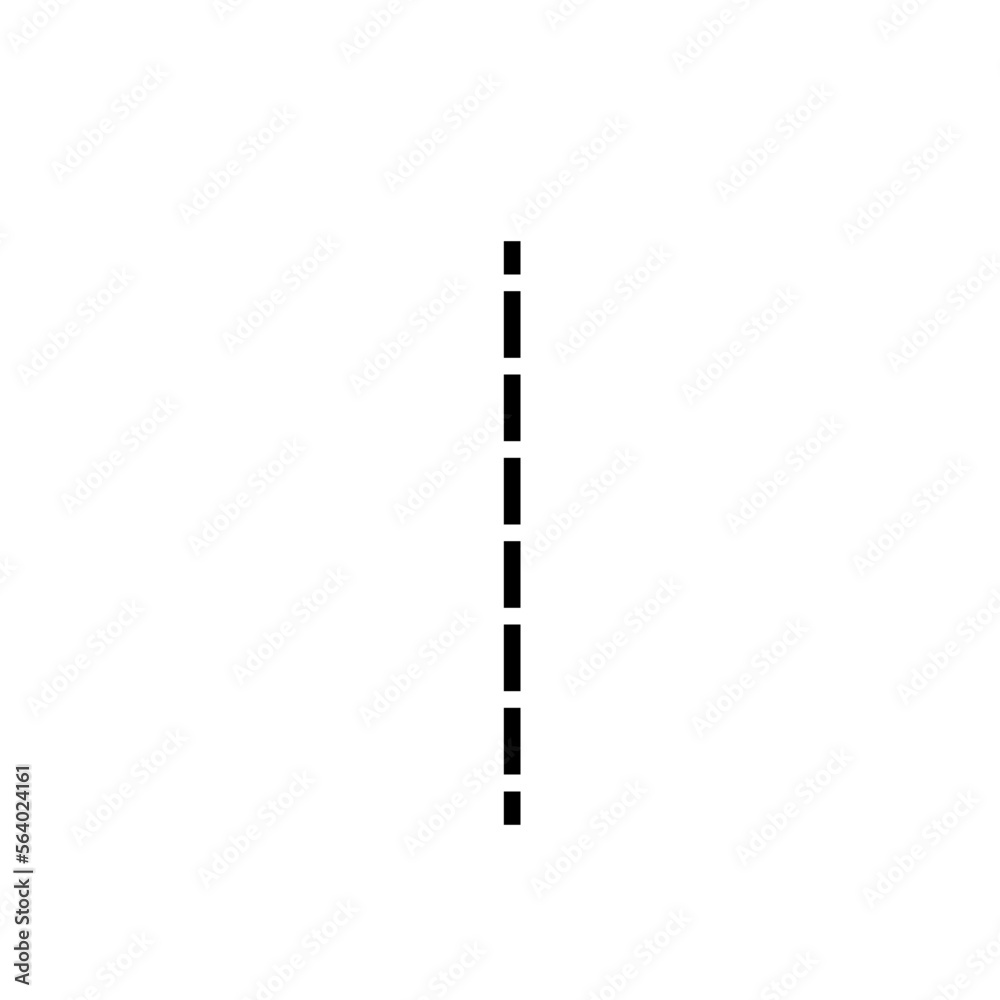 Dashed vertical line doodle Stock Vector | Adobe Stock