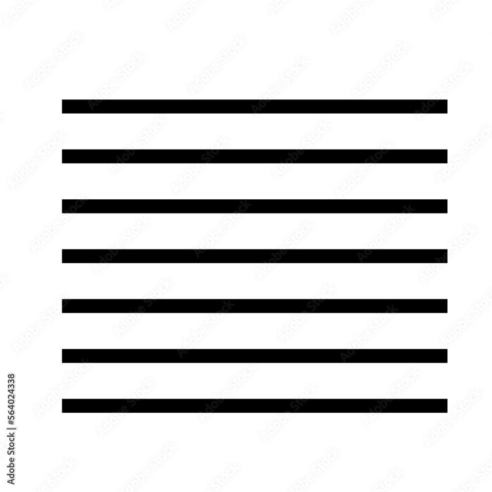 Stacked horizontal lines menu icon Stock Vector | Adobe Stock
