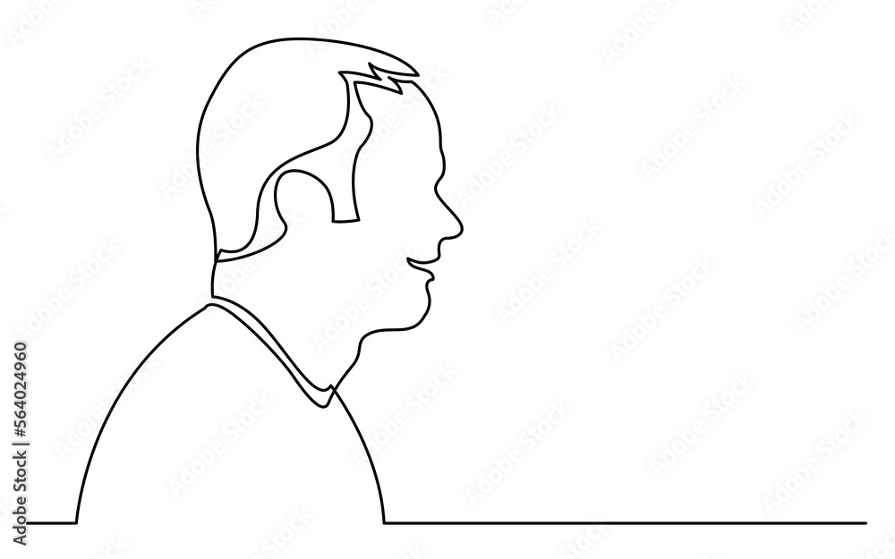 continuous line drawing vector illustration with FULLY EDITABLE STROKE ...