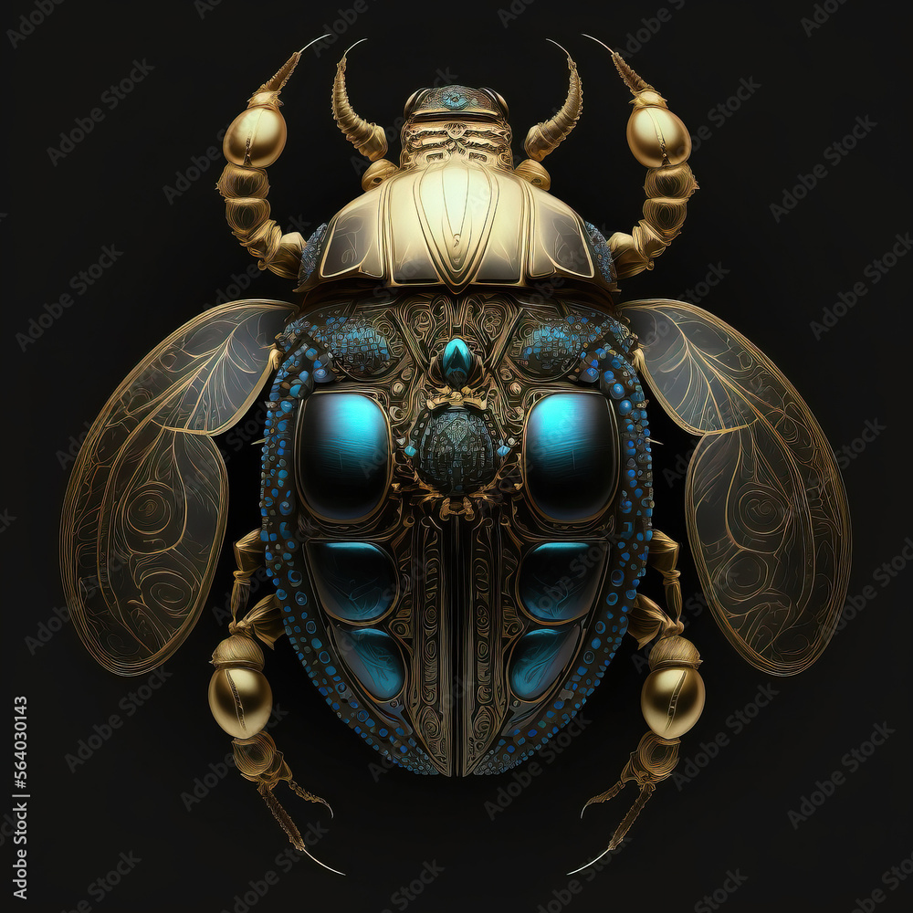 Ancient Egyptian scarab beetle. sketch art for artist creativity and ...