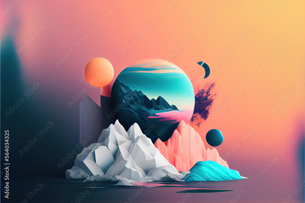 A surreal, abstract background featuring a blend of monochromatic and ...