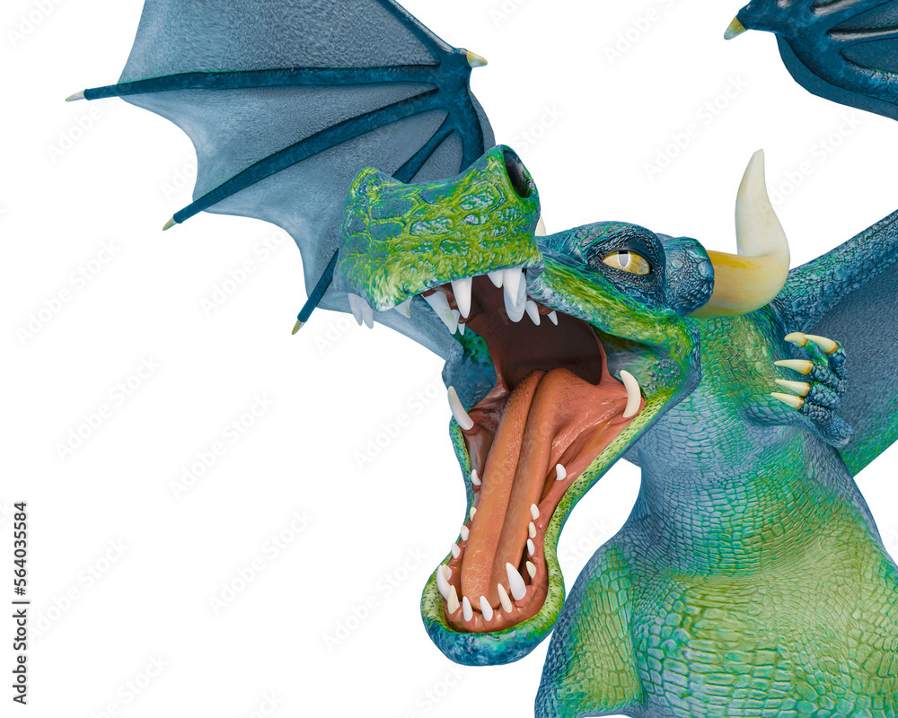 dragon cartoon attacking close up Stock Illustration | Adobe Stock