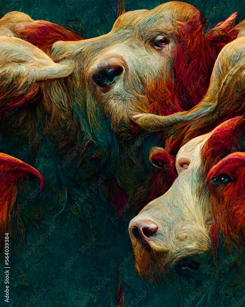 red cows Rabbis are ecstatic seamless pattern Christies Images The most ...