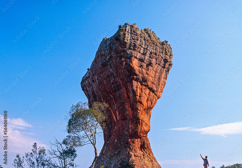 The Vila Velha State Park - Arenite geological sculptures. The arenite ...