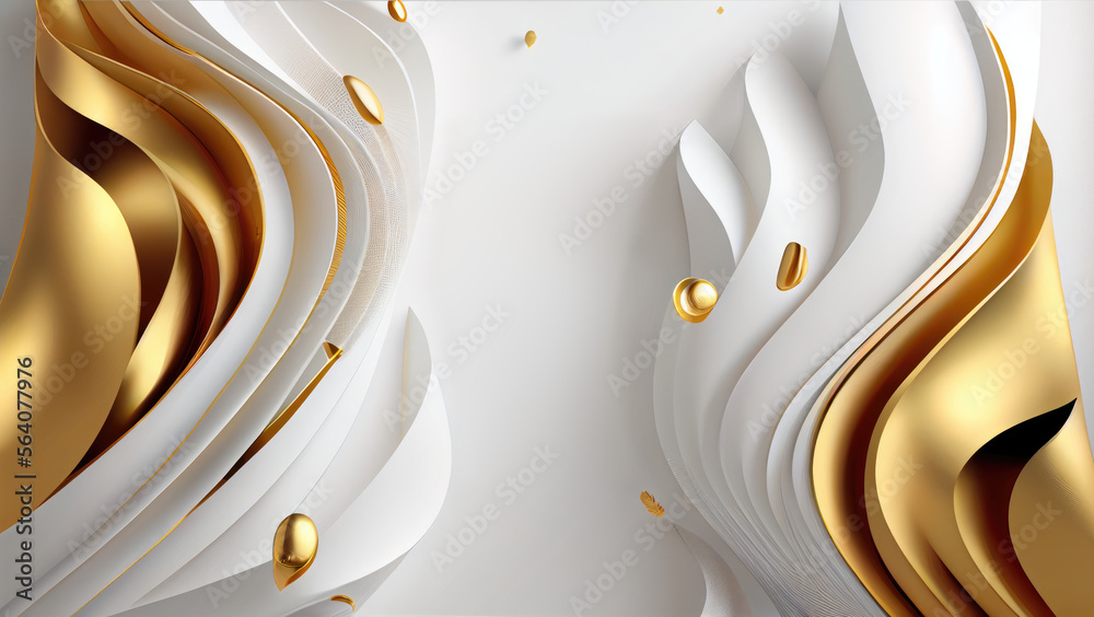 Luxurious White and Gold Background Web Banner, Fancy, Wedding ...