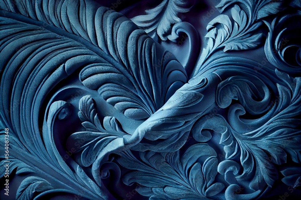 Sea blue velvet fabric surface abstract background. Decorative vintage ...