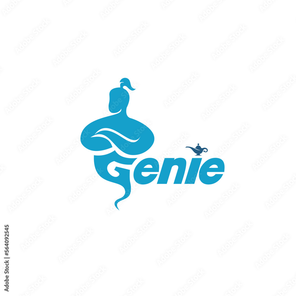 The Genie Logo, Genie with letter G and letter Genie Stock Vector | Adobe Stock