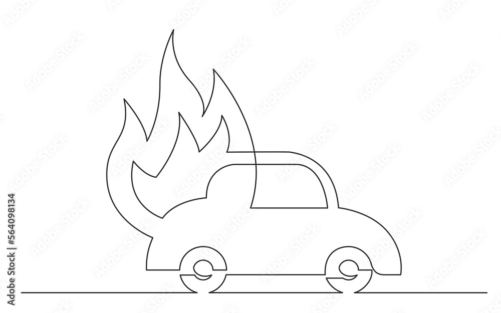 continuous line drawing vector illustration with FULLY EDITABLE STROKE ...