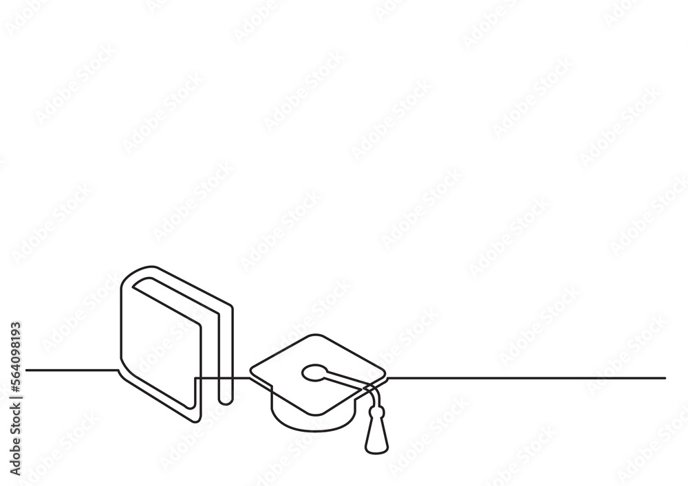 continuous line drawing vector illustration with FULLY EDITABLE STROKE ...