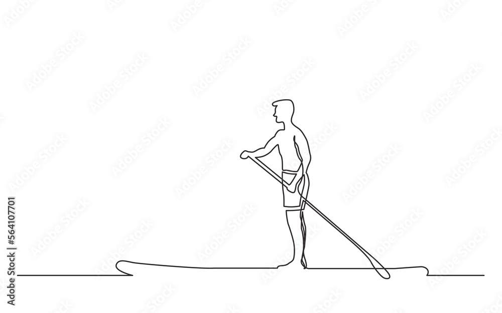 continuous line drawing vector illustration with FULLY EDITABLE STROKE ...