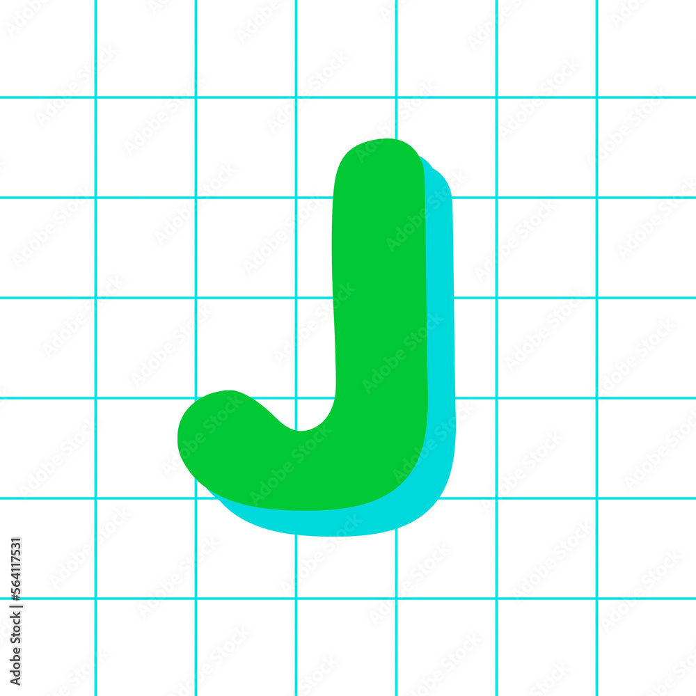 Hand drawn doodle uppercase letter J. Capital letters modern design ...