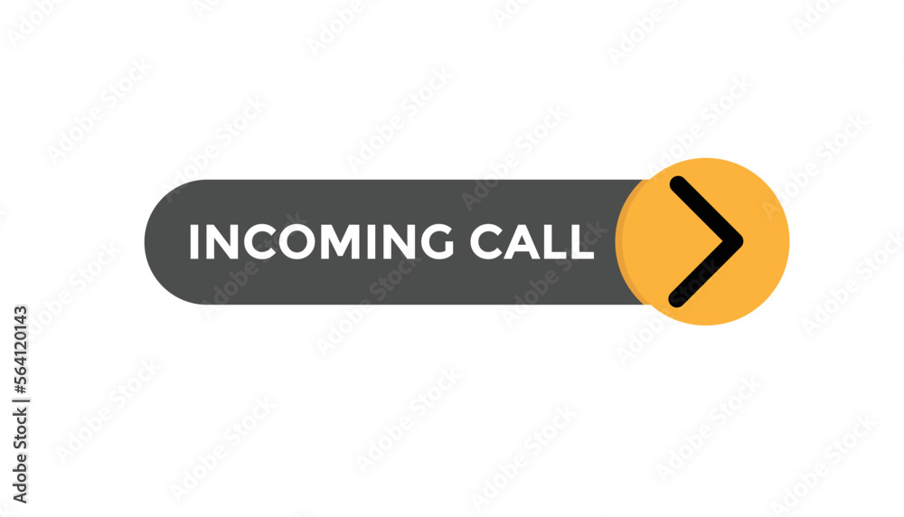 Incoming call button web banner templates. Vector Illustration Stock ...