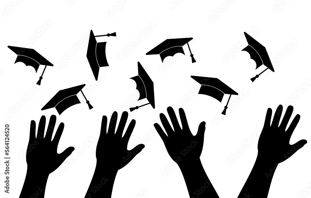 Graduation celebration icon on transparent background. Diploma and ...
