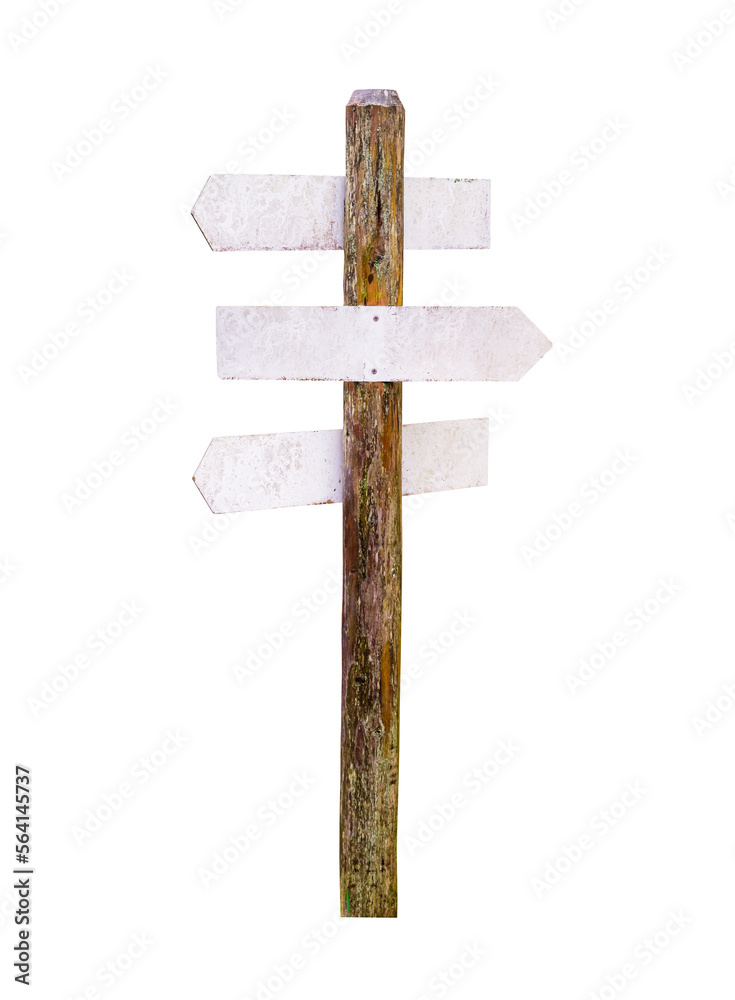 white street signs on metal pole with copy space for add text isolated ...