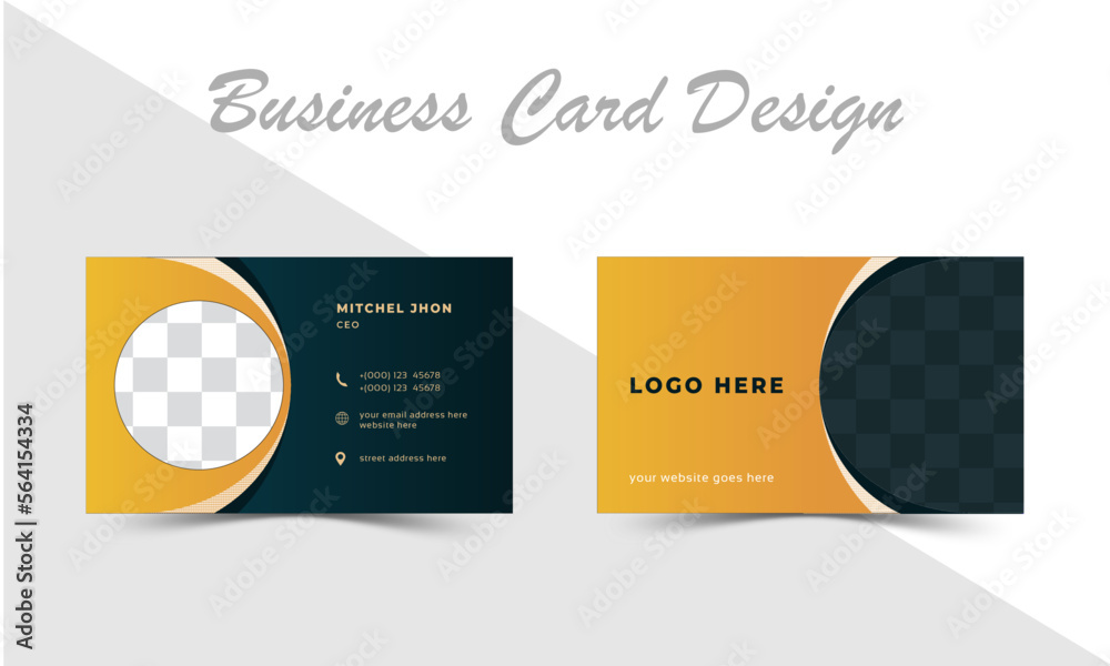 Modern presentation card with company logo, Attractive Business Card ...