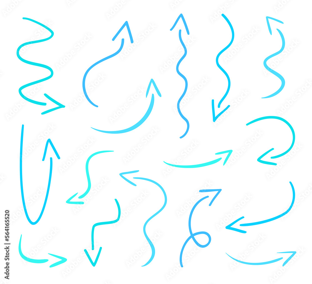 Infographic elements on isolation background. Colored set of sketchy ...
