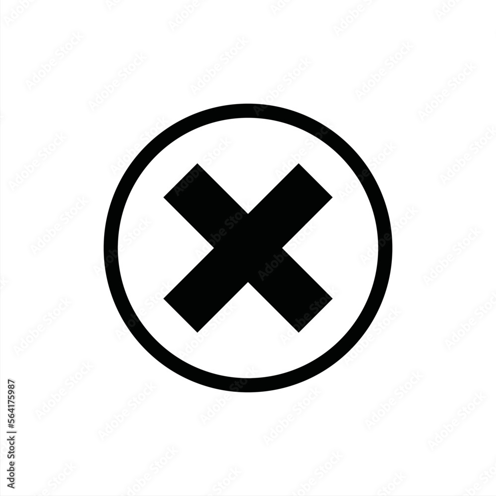 Cross mark icon PNG format. Stock Vector | Adobe Stock