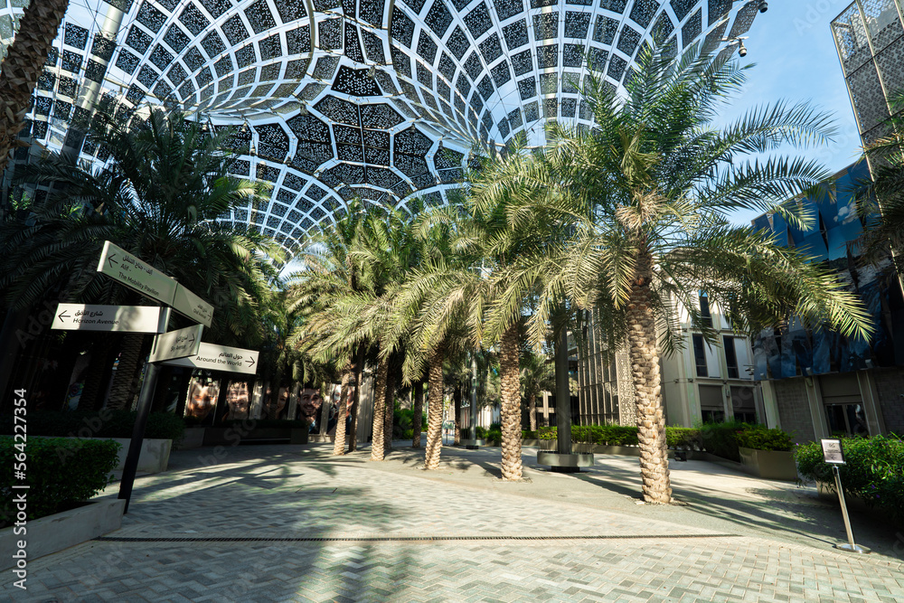 Dubai, United Arab Emirates. dubai exhibition centre. various pavilions ...