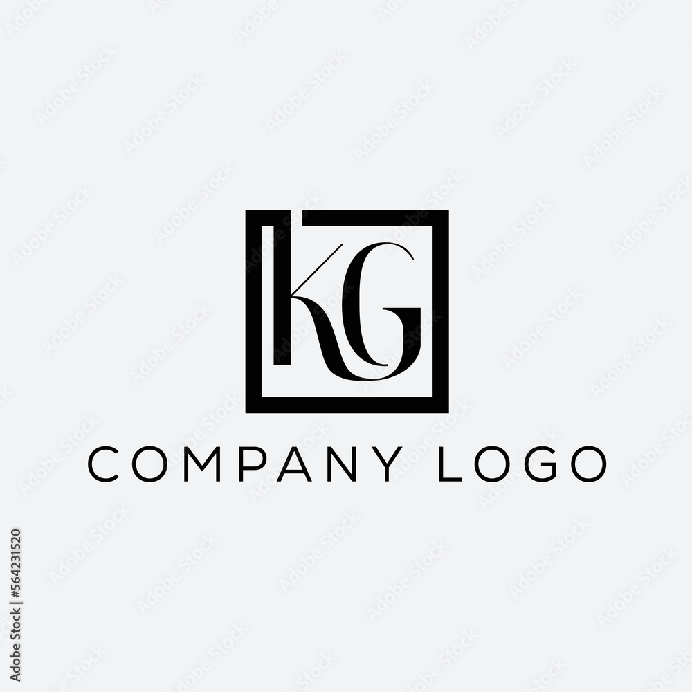 Initial Letter KG Logo Design Monogram Creative Modern Sign Symbol Icon ...