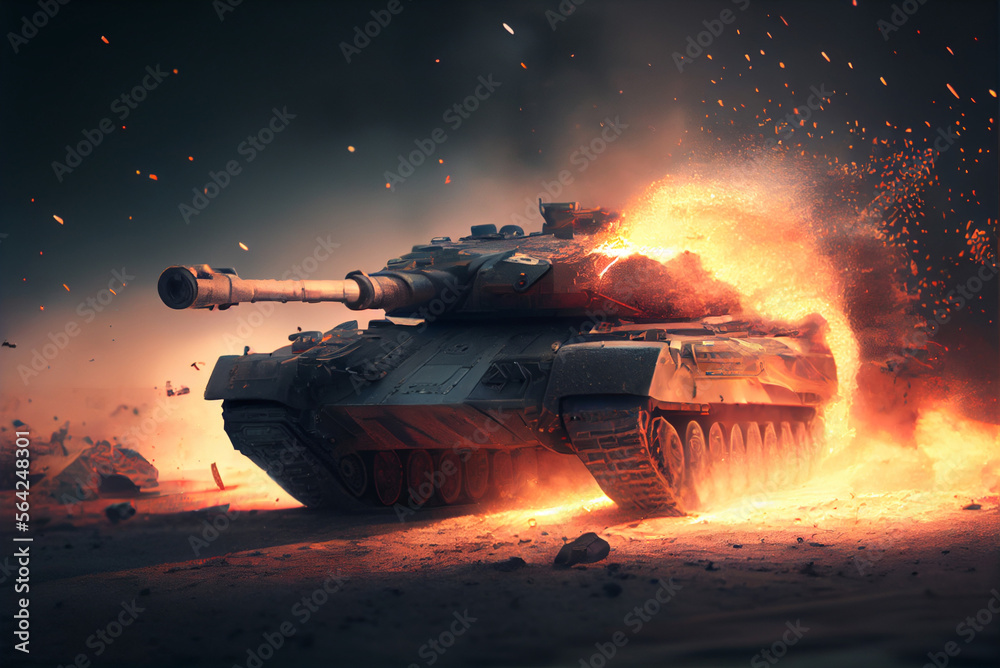 Tanks exploding on the Ukraine battlefield, showcasing the brutal ...