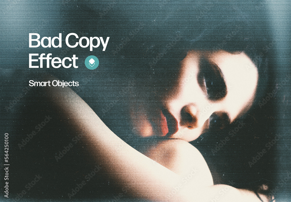 Bad Copy Photo Effect Mockup Stock Template | Adobe Stock