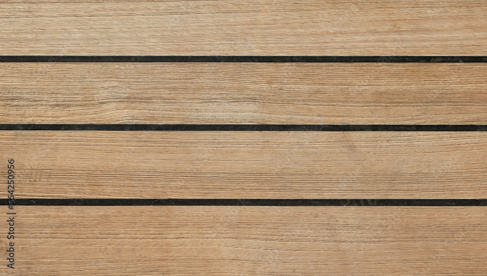 Wood texture. Floor surface background. Teak wood of cruise ship deck ...