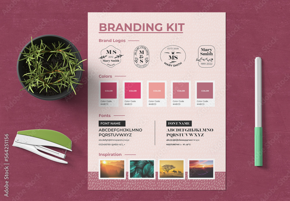 Branding Kit for Brand Clarity Design Stock Template | Adobe Stock
