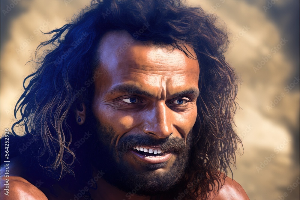Caveman prehistoric neanderthal man illustration generative ai Stock ... Caveman prehistoric neanderthal man illustration generative ai Stock ...