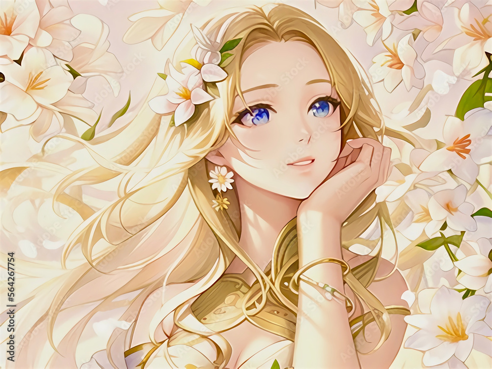 女性/可愛い/萌え/日本/アニメ/漫画/美少女/アイコン/のイラスト素材 Ілюстрація Stock | Adobe Stock