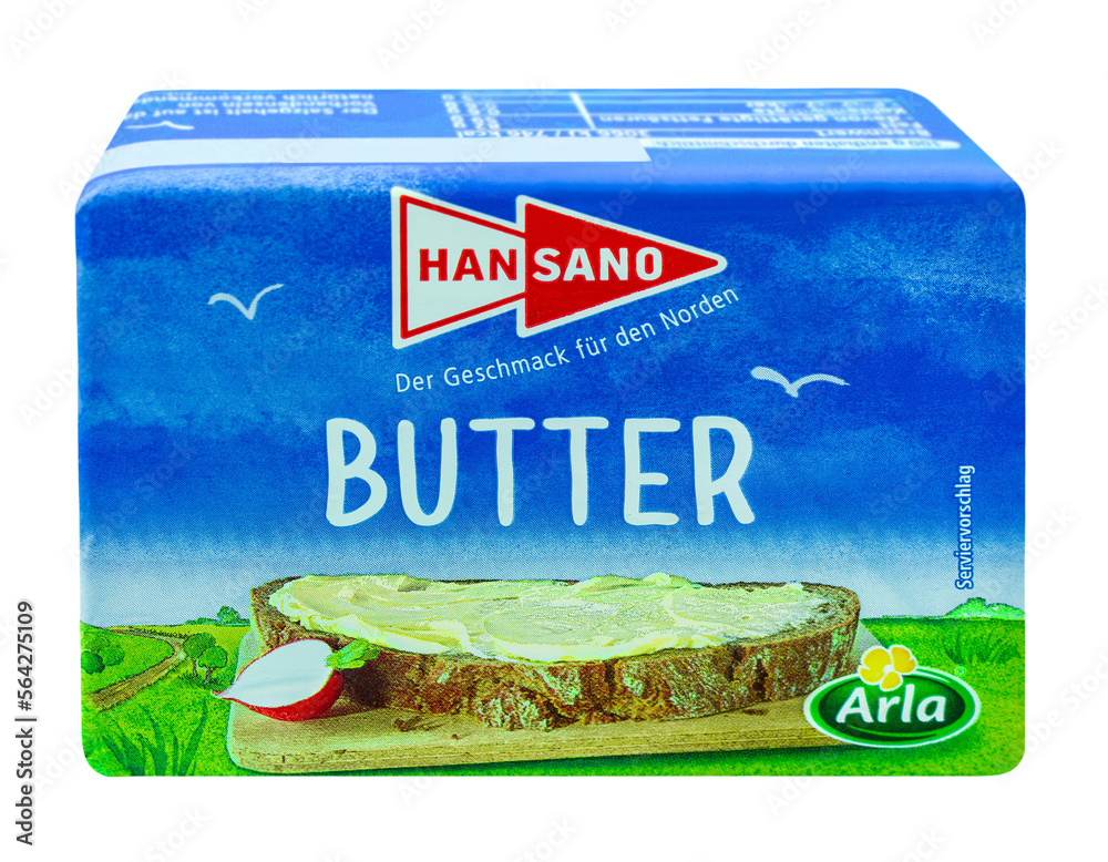 Deutsche Markenbutter von Hansano Arla und Hintergrund transparent PNG ...
