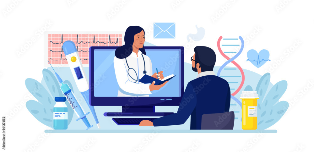 Telemedicine, Modern Health Care Services. Medical Conversation by ...