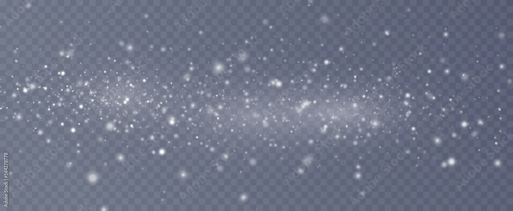 Falling snow.Christmas background.Snow blizzard.Transparent background ...