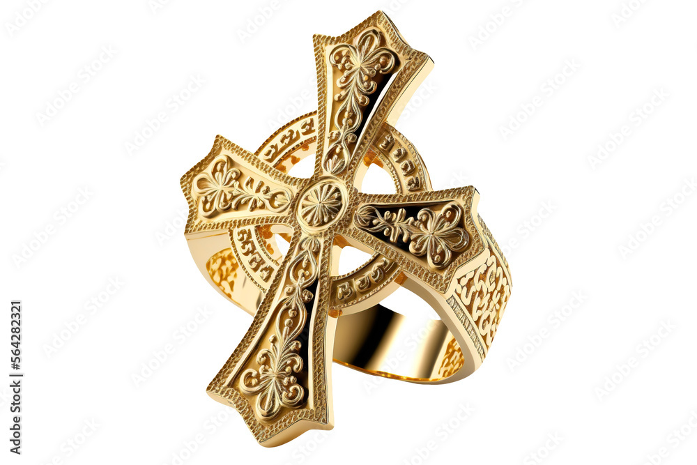 Gold wedding ring, woman - png, transparent background, isolated, cross ...