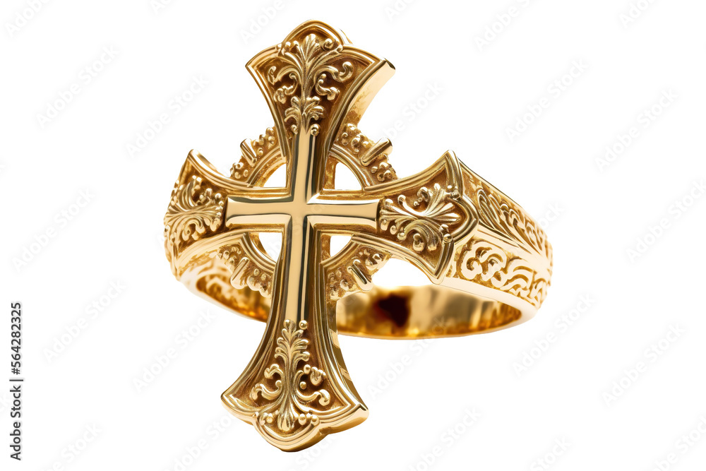 Gold wedding ring, woman - png, transparent background, isolated, cross ...