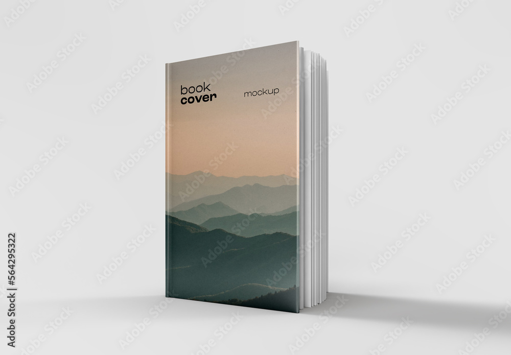 Book Cover Mockup with Editable Background Stock Template | Adobe Stock