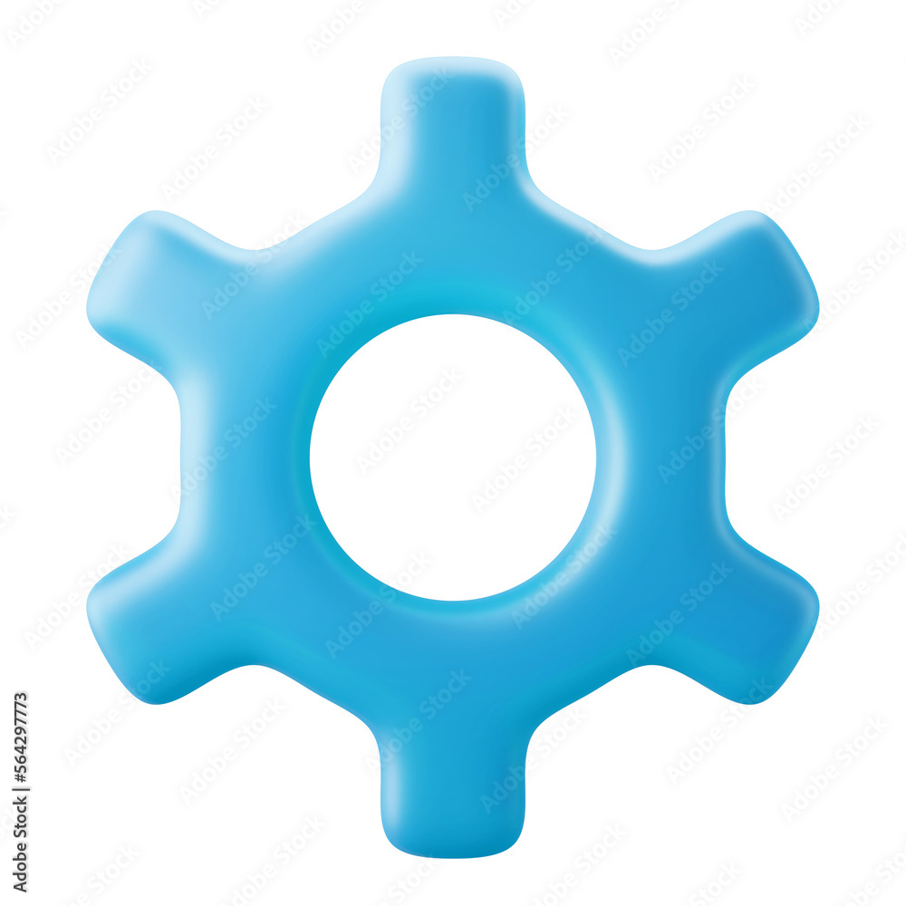 gear preferences setting symbol user interface 3d illustration render ...