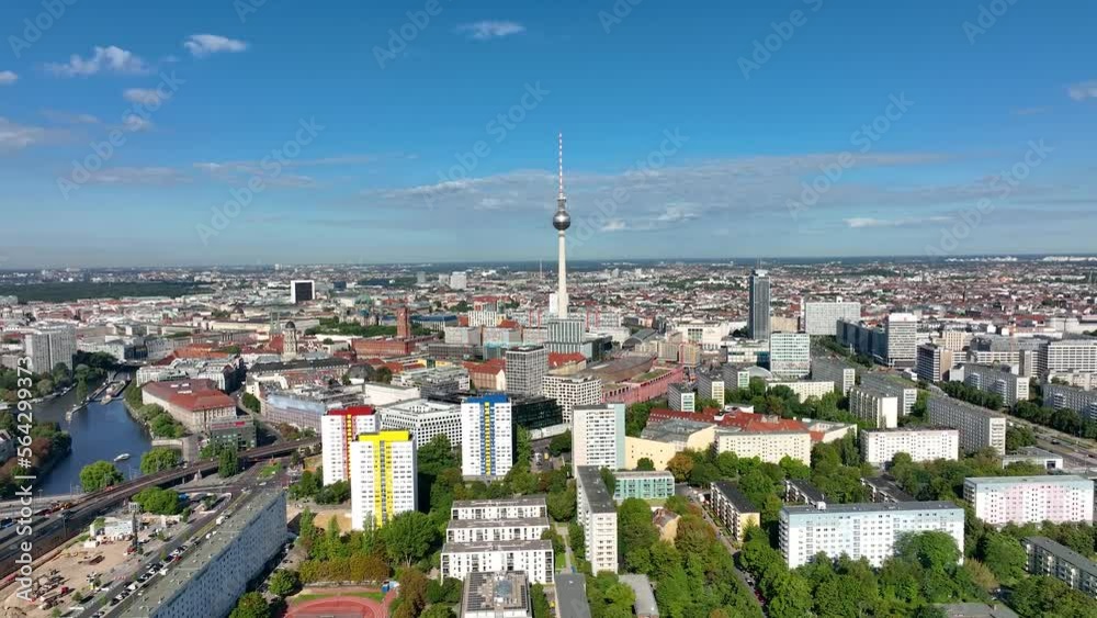 City of Berlin, Germany from above.Aerial view of cityscape showing ...