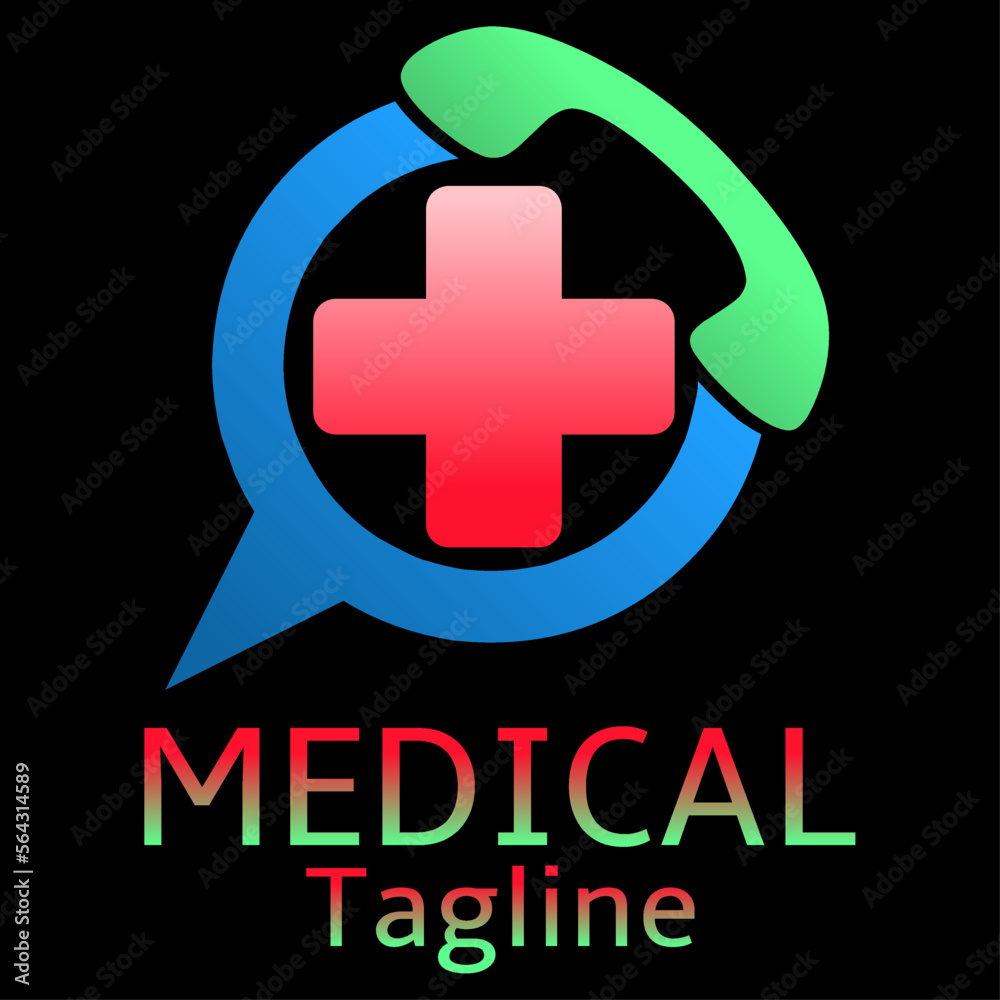 Healthy call center logo symbol icon modern design. Medical service ...