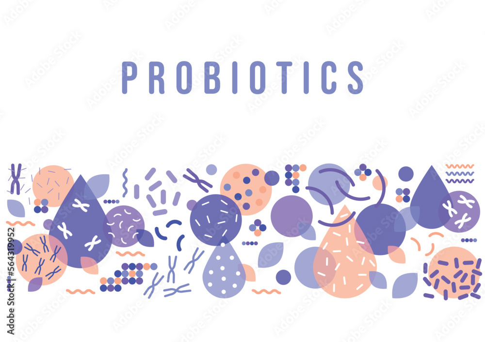Probiotics bacteria vector design. Concept of design with Lactobacillus ...