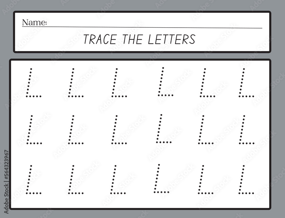 Alphabet letters tracing worksheet. Tracing practice worksheet ...